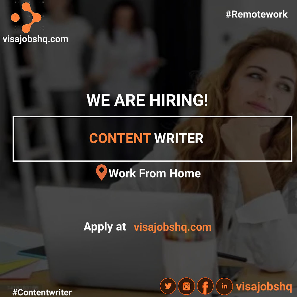 CONTENT WRITER, REMOTE | WORK FROM HOME