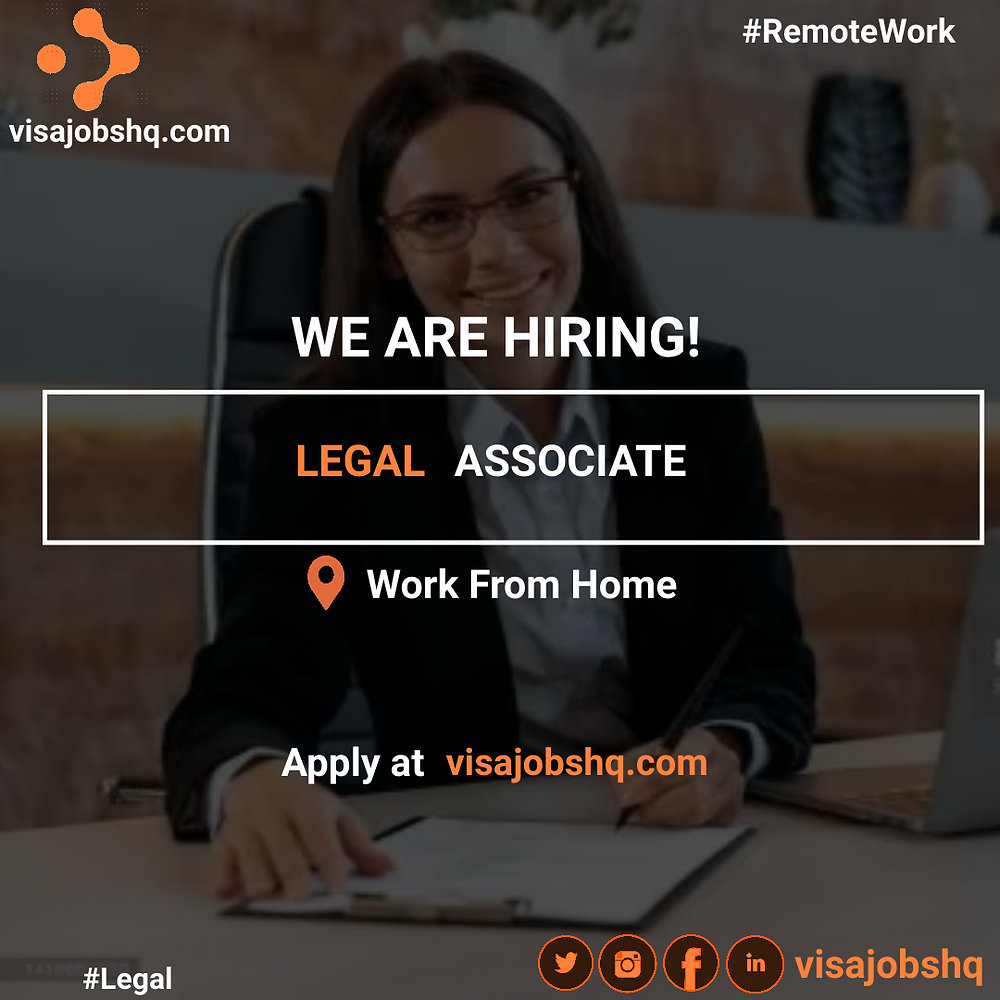 NOW HIRING A LEGAL ASSOCIATE FOR A FULLY REMOTE ROLE, APPLY NOW AND ...