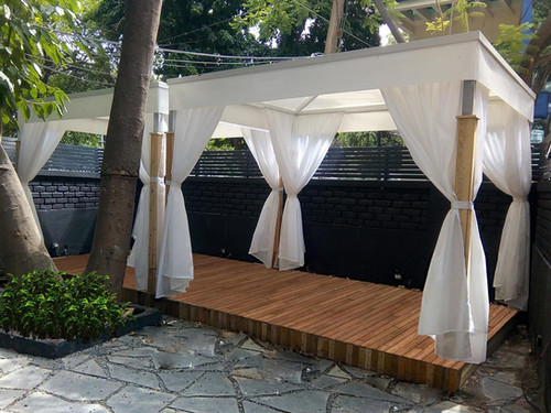 Contemporary Gazebo with WPC cladding. | ENCON