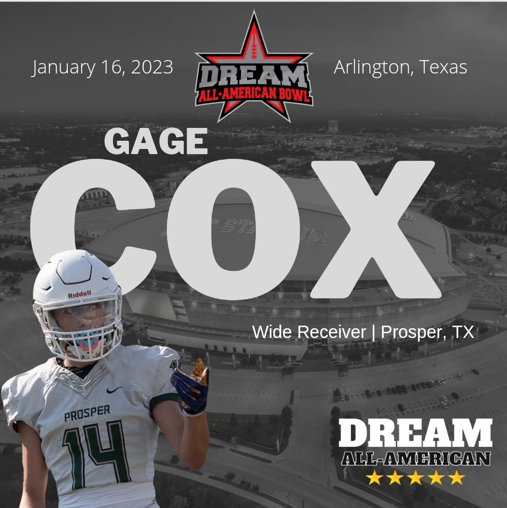 Introducing 2023 Dream All-American Wide Receiver, Gage Cox