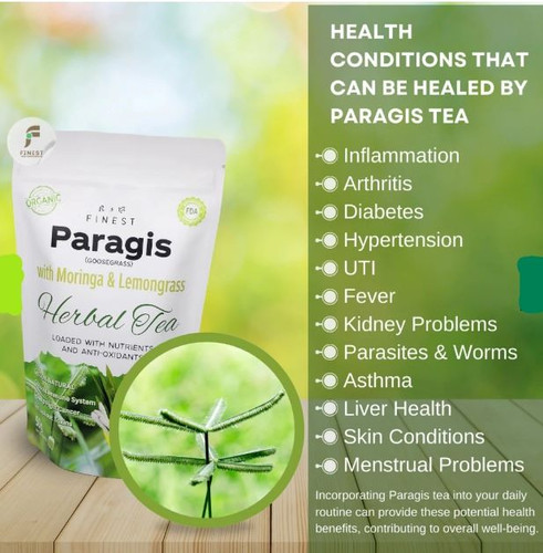 FINEST PARAGIS WITH MORINGA AND LEMON GRASS HERBAL TEA (24 tea bags ...