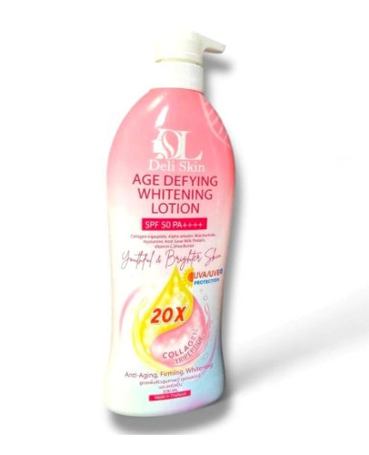 Deli Skin - Age Defying Whitening Lotion SPF 50 PA ++ - 20X Collagen ...