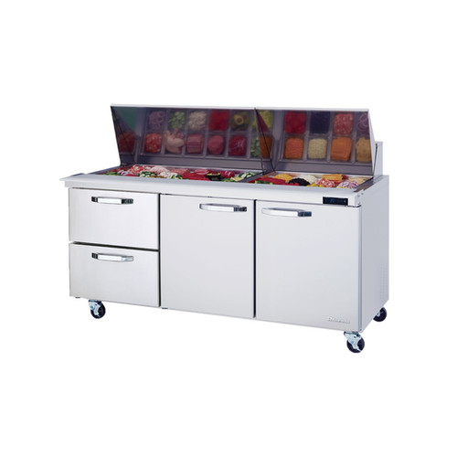 BLMT72-D2L-HC - Refrigerated Counter, Mega-Top Sandwich Prep Table ...