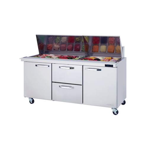 BLMT72-D2M-HC - Refrigerated Counter, Mega-Top Sandwich Prep Table ...