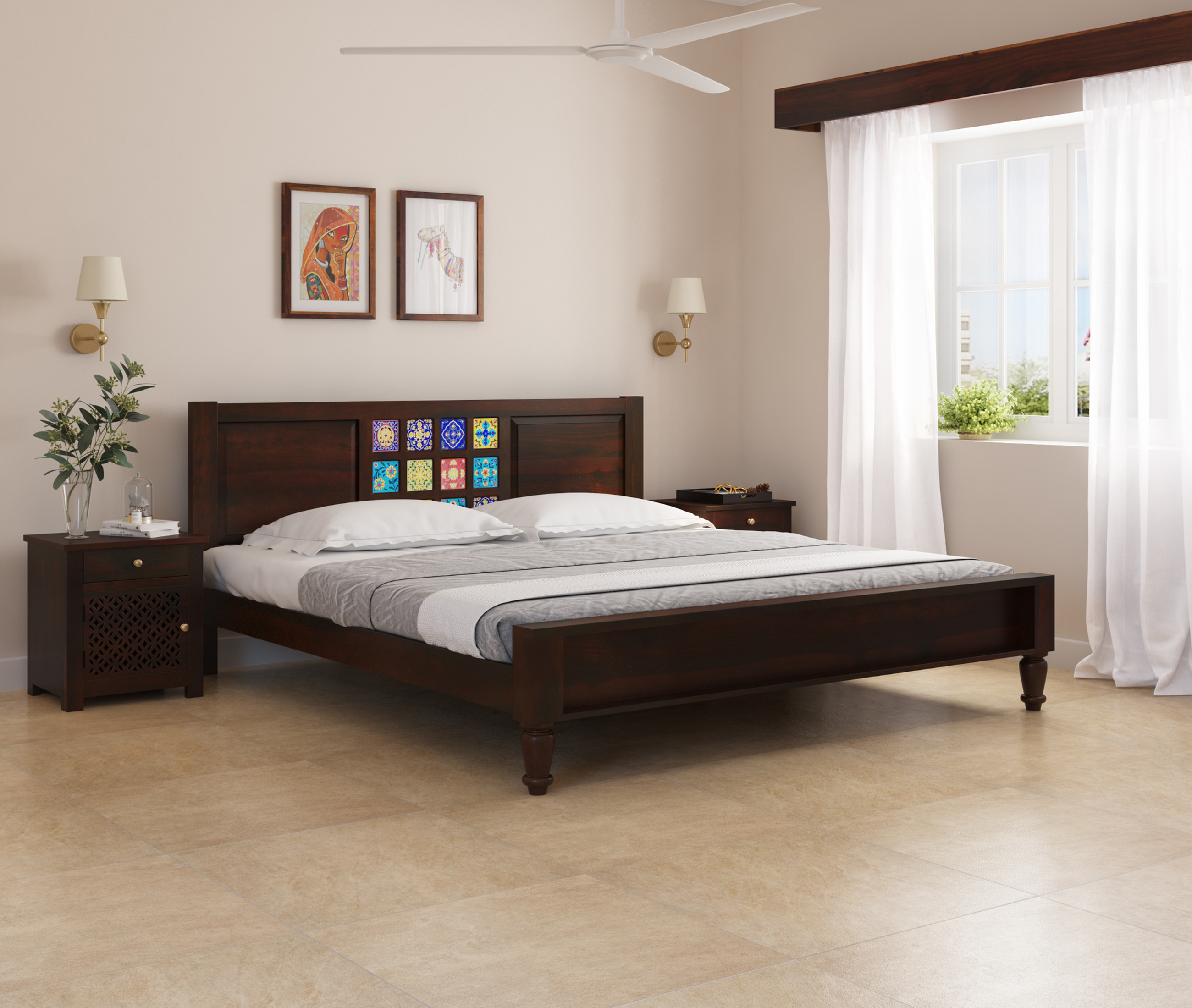 maha-solid-wood-tile-queen-size-bed
