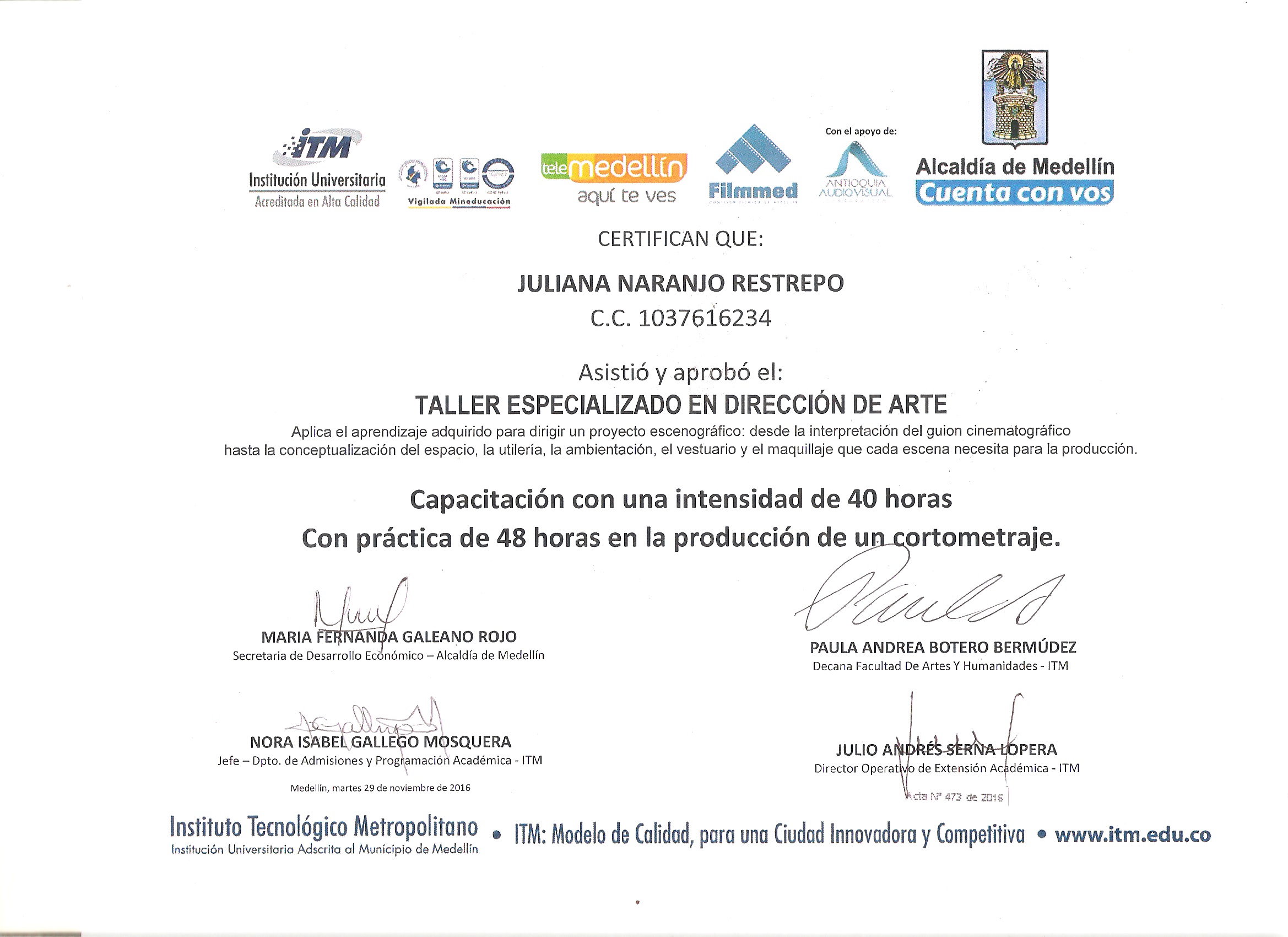 CERTIFICADOS | hojadevida
