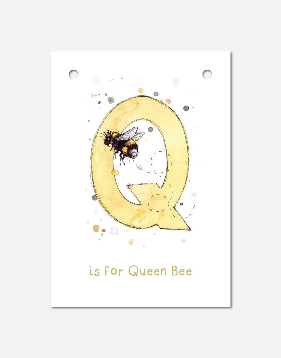 Q is for Queen Bee | Alphabet Bunting | eleanortomlinsonart