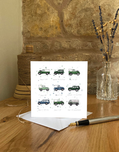 Land Rovers | Card Design | eleanortomlinsonart