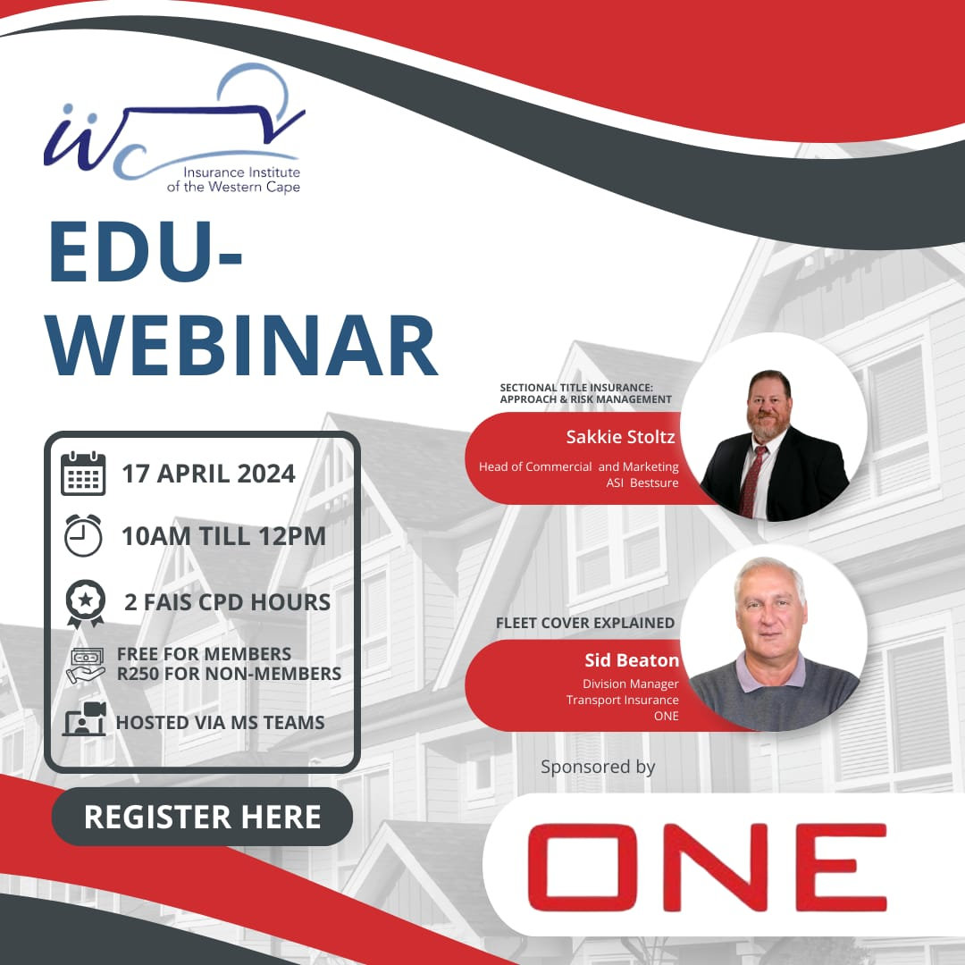 Edu Webinar: with ONE: Section Title Insurance and Fleet Cover | Iiwc