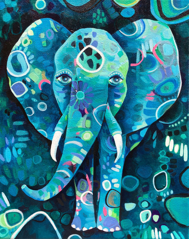 Paint your own whimsical elephant!