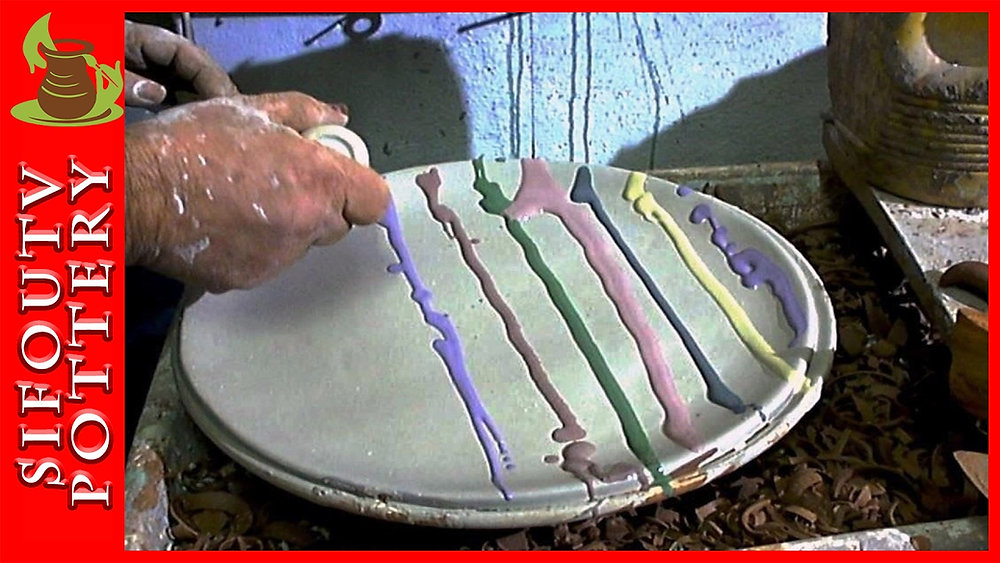 Decorating Techniques for Ceramics. Pottery Slip Painting Techniques.