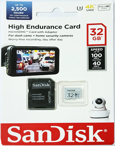 SanDisk High Endurance Micro SD Card with SD Adapter (SDSQQNR) | Hexawon