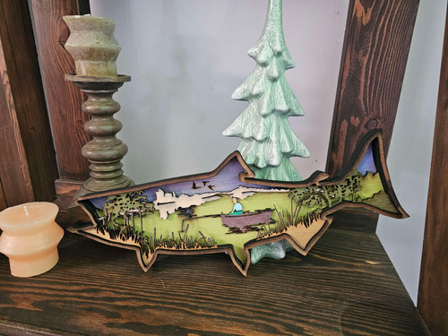 Layered Art Trout | Hearts & Crafts