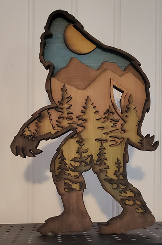 Bigfoot Layered Art | Hearts & Crafts