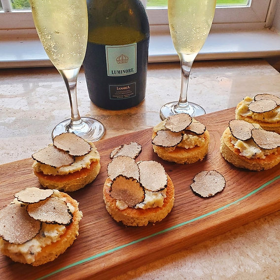 toasted bread canapes