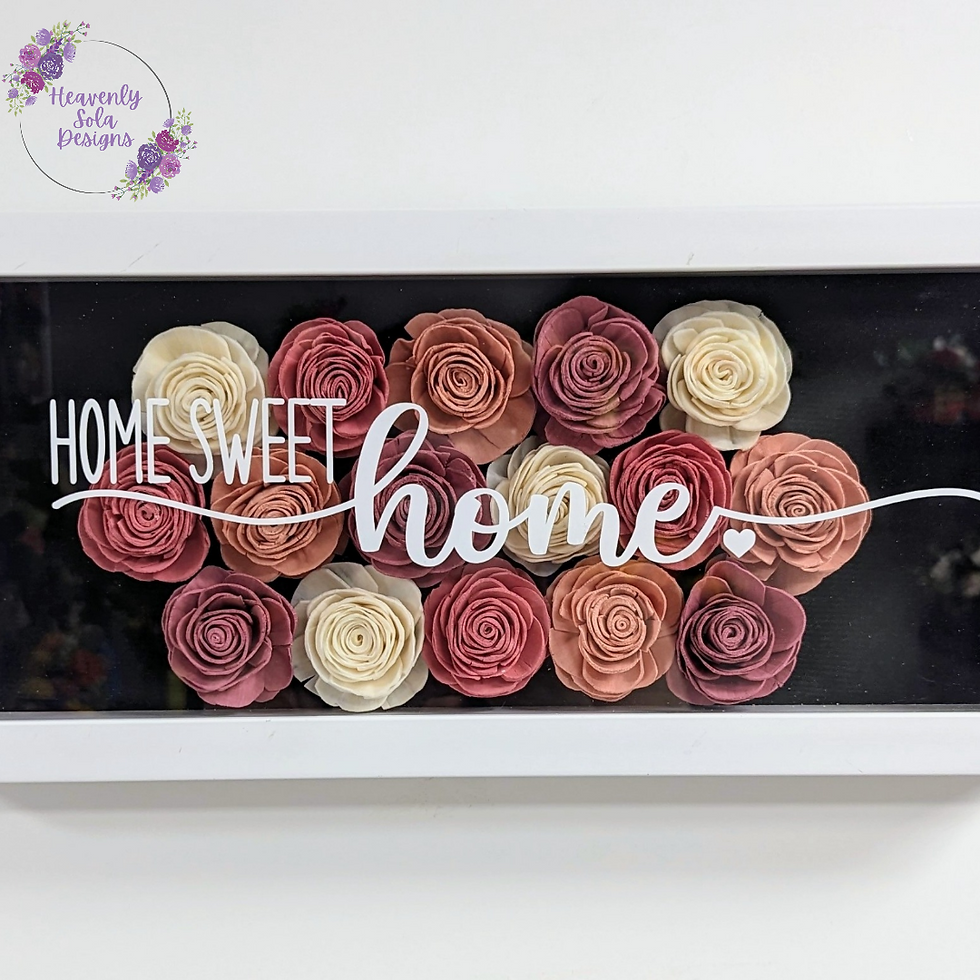 Wood Flower Shadow Boxes