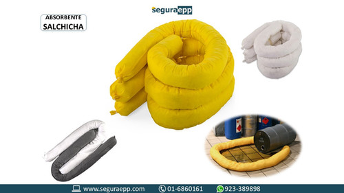 Cordón Absorbente para control de derrames Quimicos - Salchicha ...