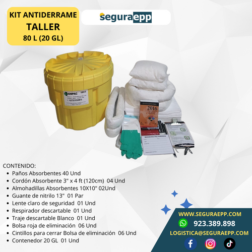 Kit Antiderrame 80 Litros | Segura EPP