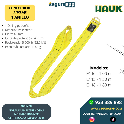 Conector De Anclaje De Una Anilla Hauk | Segura EPP