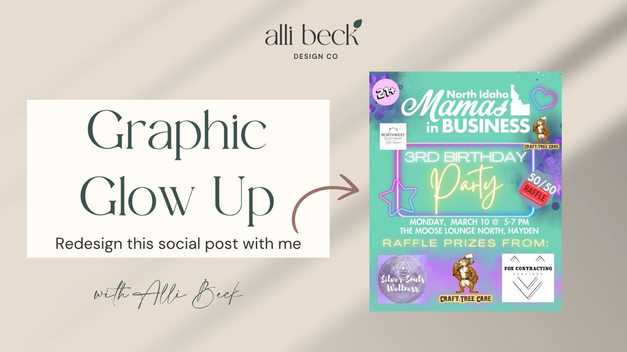 A real life social post design glow up