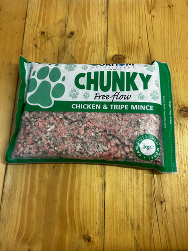 Chunky Free Flow - Chicken & Tripe Mince 1KG | Pawsome Raw Ltd