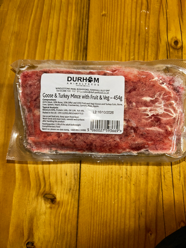 Goose, Turkey, Fruit & Veg Mince - (454g) | Pawsome Raw Ltd