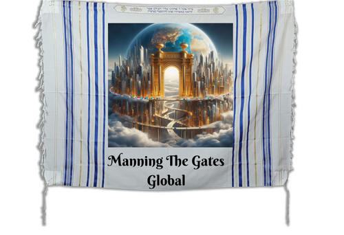 MANNING THE GATES HEMISPHERE | Custom Prayer Shawls