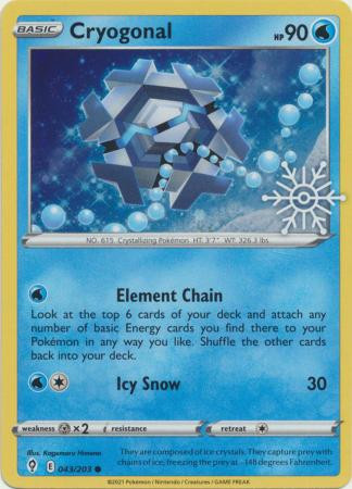 Cryogonal - 043/203 - Pokemon Countdown Calendar Promo SELLADO ...