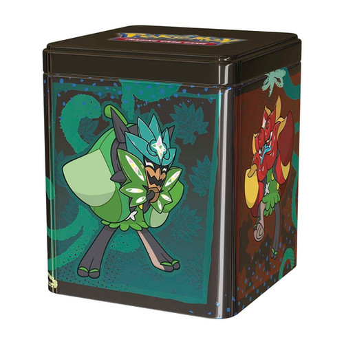 Stacking tin lata 4 caras de Ogerpon. 3 sobres + stickers | PokeCardsGT
