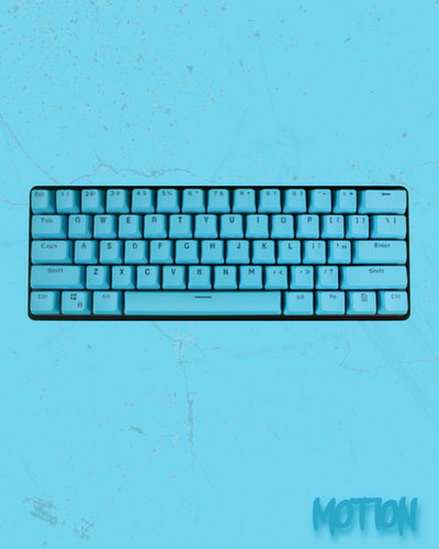 Tasty Turquoise Keycaps | motion keyboards
