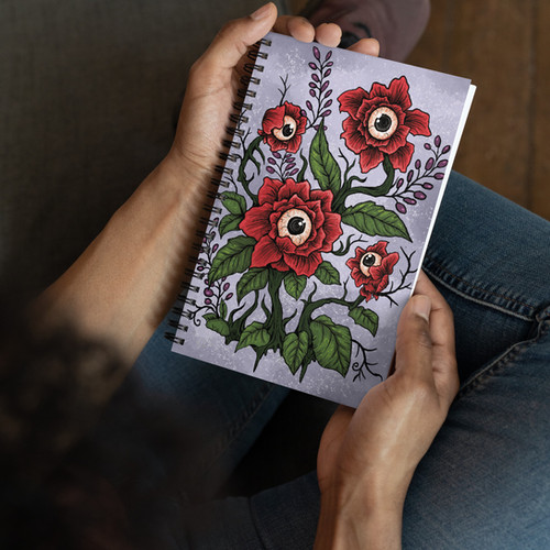 Peepers Creepers Spiral notebook | ghoulishbunnystudios