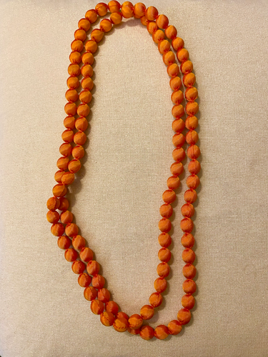 Vietnamese Rice Beads - Turmeric Orange | heart-knot