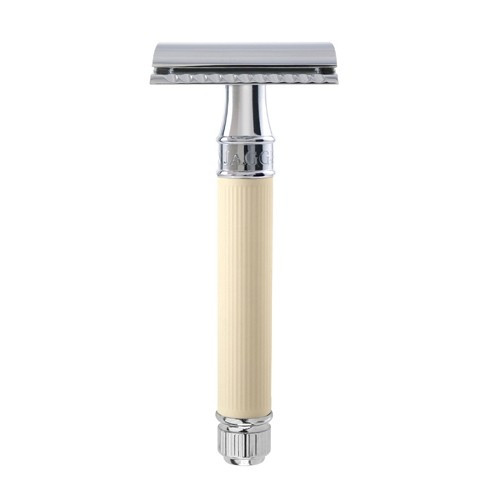 Edwin Jagger DE87 Imitation Ivory Rubber Coated DE Safety Razor ...