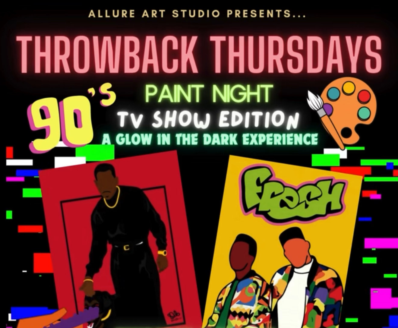 THROWBACK THURSDAY: 90's Nostalgia Paint Night | ALLURE Art Studio