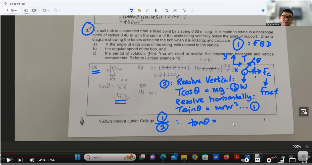 Commonly asked A Level Physics Question on Circular Motion - based on ...
