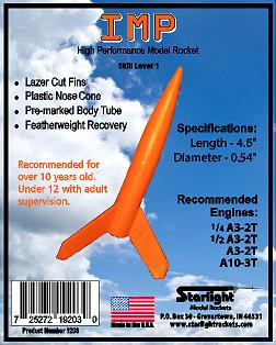 Imp model rocket kit | Starlight rockets