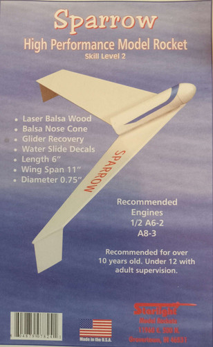 Starlight Sparrow model rocket kit | Starlight rockets