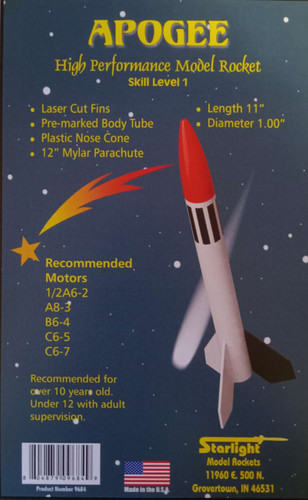 Starlight Apogee model rocket kit | Starlight rockets