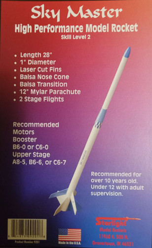 Starlight Sky Master model rocket kit | Starlight rockets