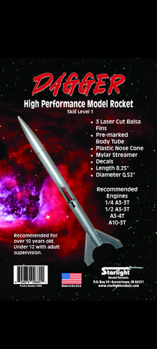 Dagger model rocket kit | Starlight rockets