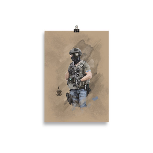 00338 - URNA Czech Republic Unframed Artwork | Army Warhog
