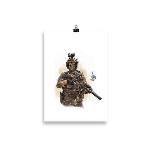 00302 - Netherlands NLMARSOF Unframed Artwork | Army Warhog