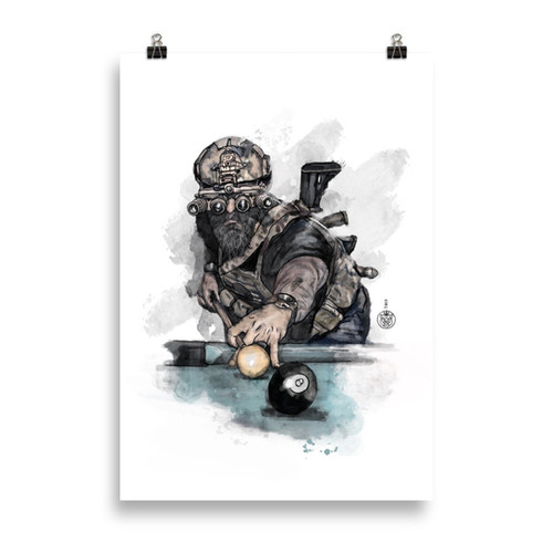 00081 - Navy Seal DJ Shipley Unframed Artwork | Army Warhog
