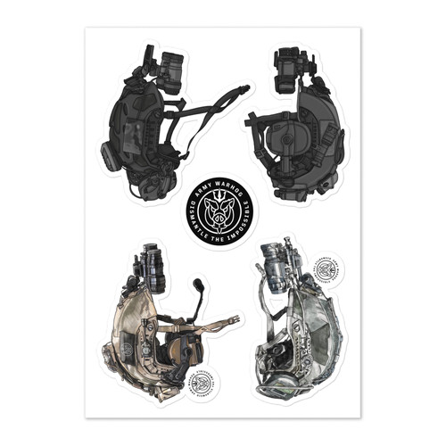 Tacticool Doodles Collaboration Sticker Set | Army Warhog