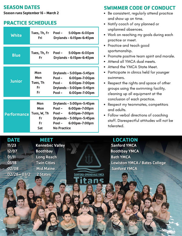 Titans Swim | Sanford-Springvale Y