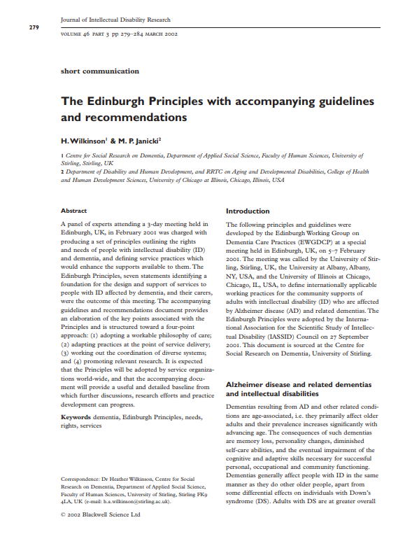 Edinburgh Principles