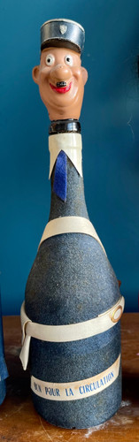 1950s French caricature policeman | Castaway Vintage