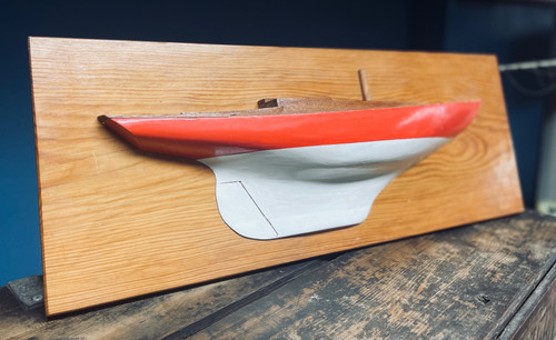 Vintage wooden half boat model | Castaway Vintage