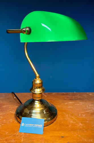 Vintage style bankers lamp | Castaway Vintage