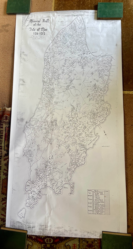 Manorial roll map of the Isle of Man 1511 | Castaway Vintage